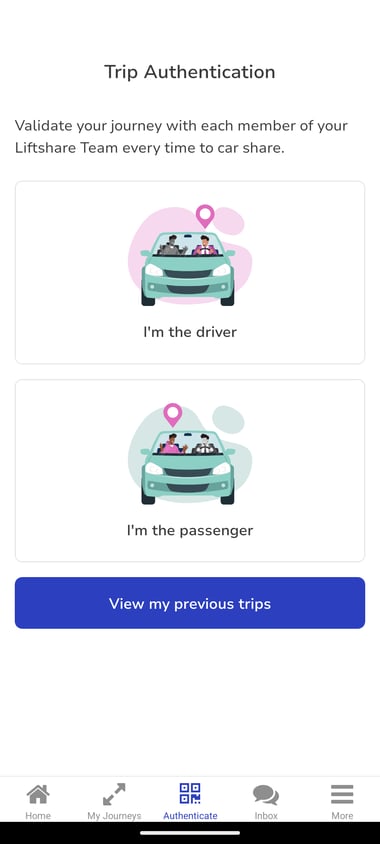 How to trip authenticate my journey on the Mobilityways app?